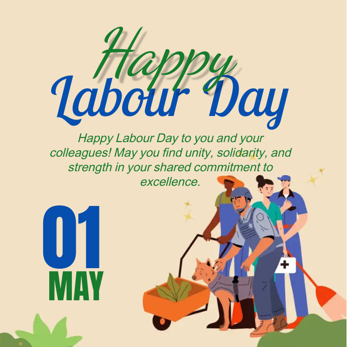 Happy labour day with wishes Instagram post t Template | PosterMyWall