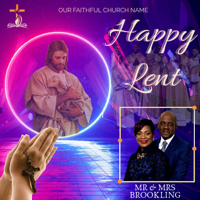 Plantilla de happy lent flyer design | PosterMyWall