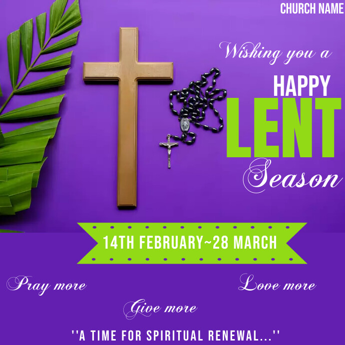 Copy of Happy lent season poster | PosterMyWall