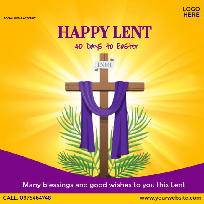 Happy Lent Template | PosterMyWall