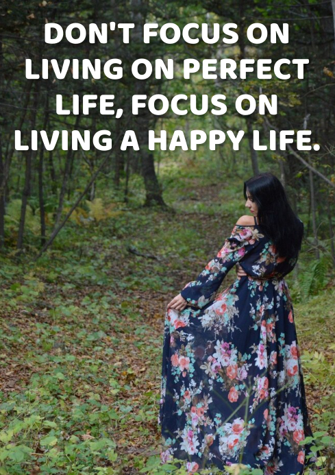 HAPPY LIFE QUOTE TEMPLATE | PosterMyWall