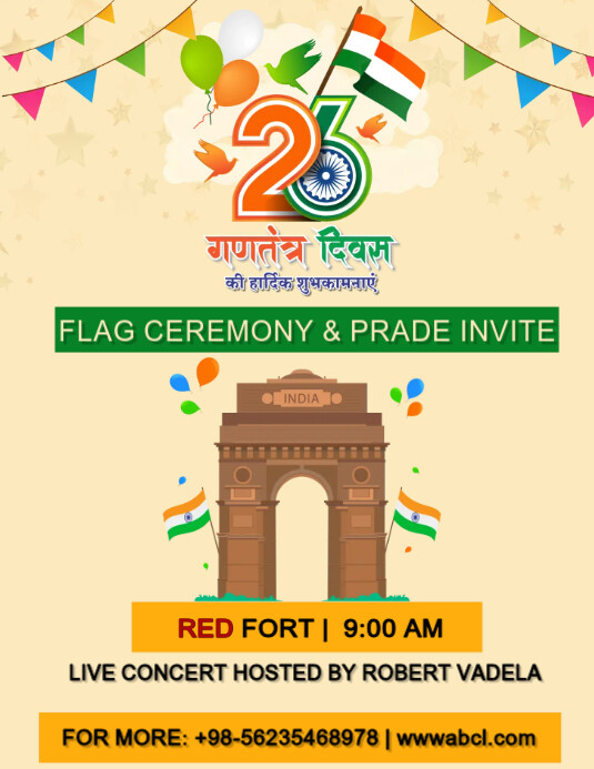Republic Day invitation Template | PosterMyWall