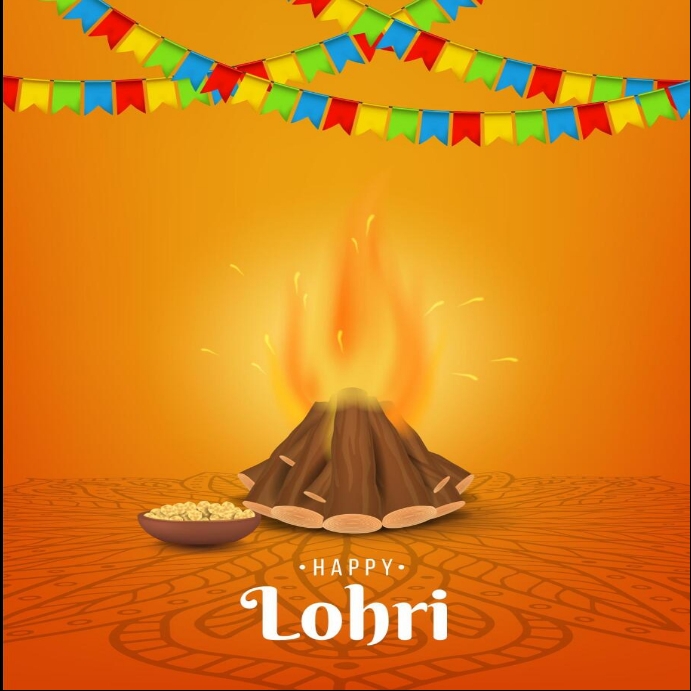 Happy lohri design template | PosterMyWall