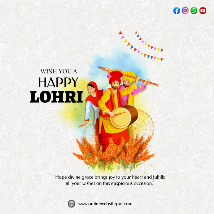 HAPPY LOHRI Template | PosterMyWall
