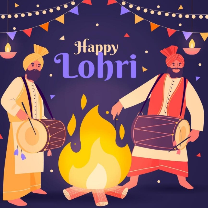 Happy lohri poster design template | PosterMyWall