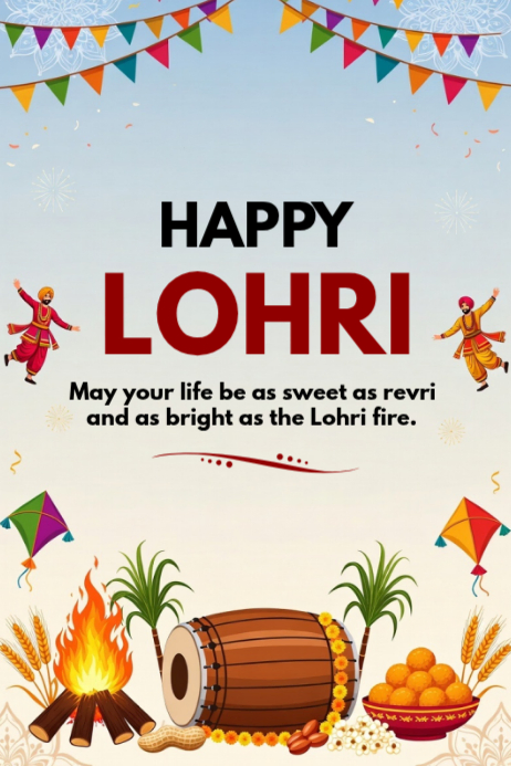 Plantilla de Happy lohri template 2026 | PosterMyWall