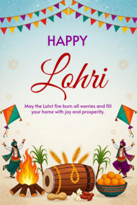 Happy lohri template 2026 | PosterMyWall
