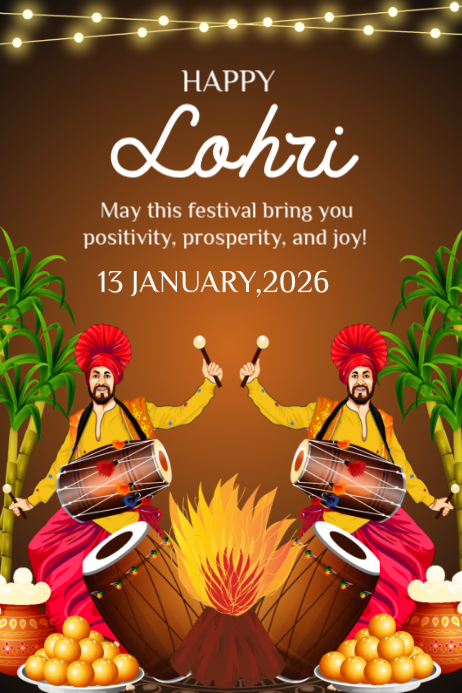 Happy lohri template 2026 | PosterMyWall