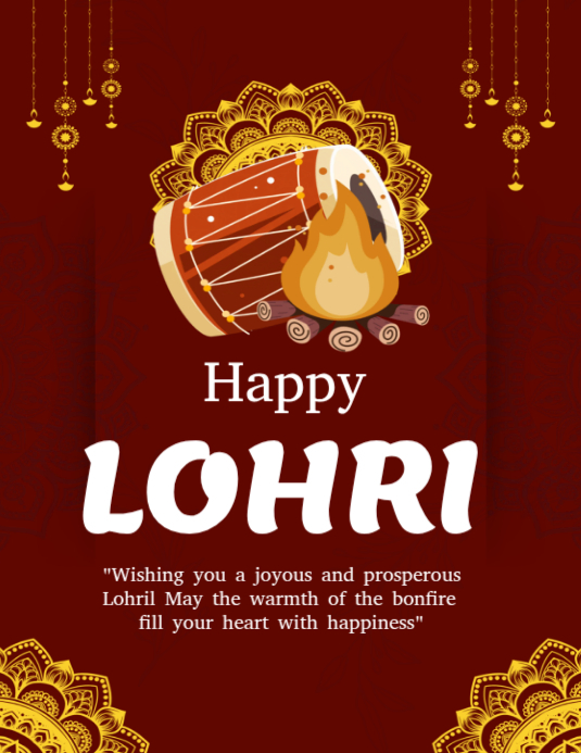 Happy Lohri template 2026 | PosterMyWall