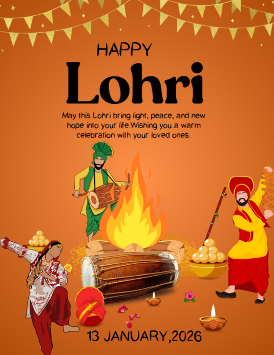 Happy lohri template 2026 | PosterMyWall