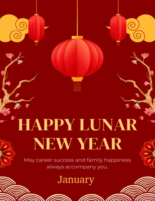 Happy lunar new year Template | PosterMyWall
