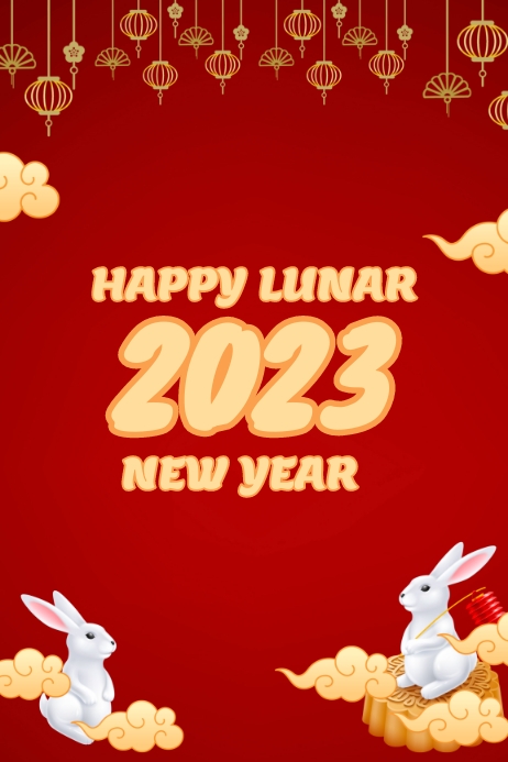 Plantilla de Feliz año Nuevo Lunar | PosterMyWall