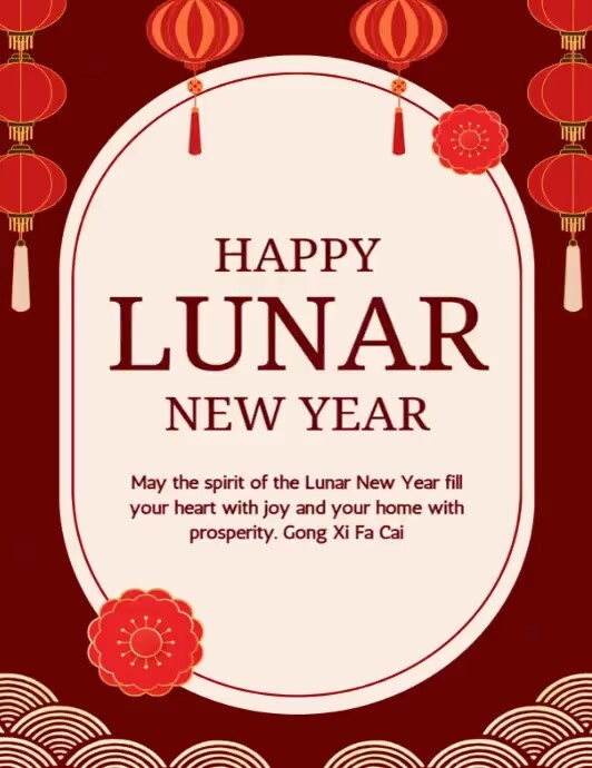 Plantilla de happy lunar new year | PosterMyWall