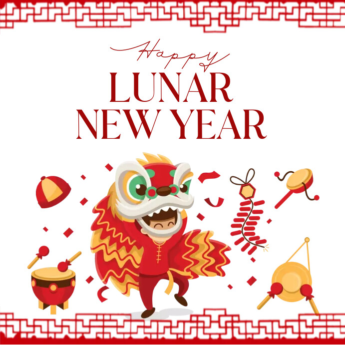 HAPPY LUNAR NEW YEARS Template | PosterMyWall