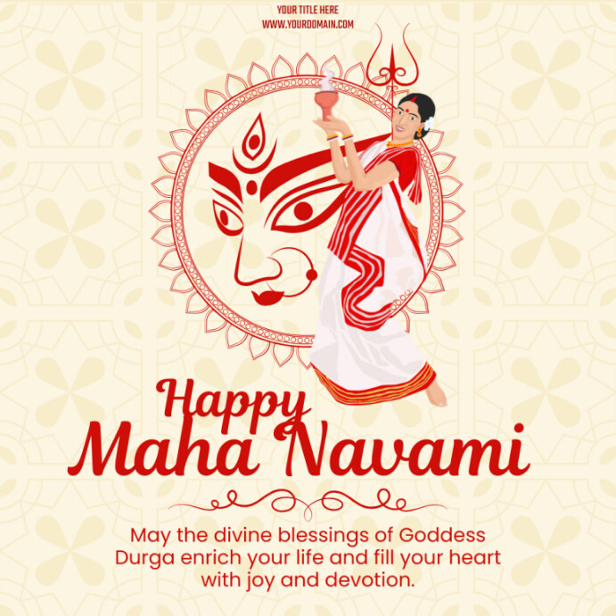 Happy Maha Navami Template | PosterMyWall