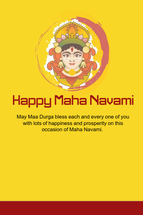 happy maha navami Template | PosterMyWall