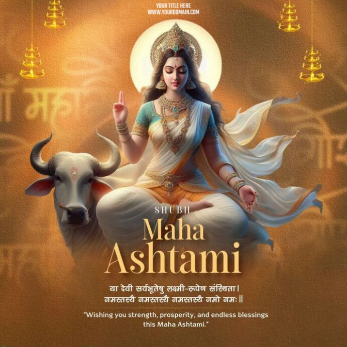 Copy of Happy Maha saptami | PosterMyWall