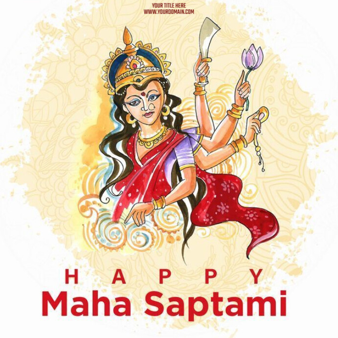 Happy Maha saptami Template | PosterMyWall
