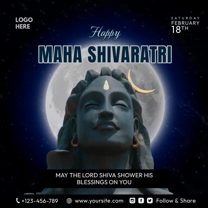 Happy Maha Shivaratri Post Template | PosterMyWall