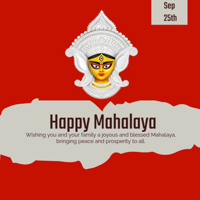 happy mahalaya Modelo | PosterMyWall