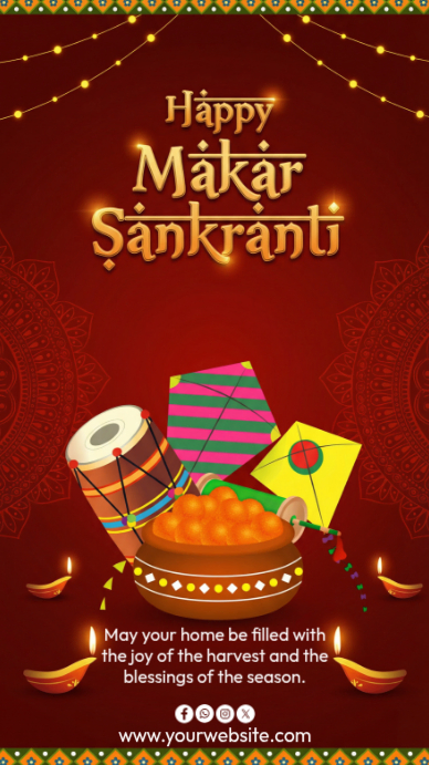 happy makar sankranti Template | PosterMyWall