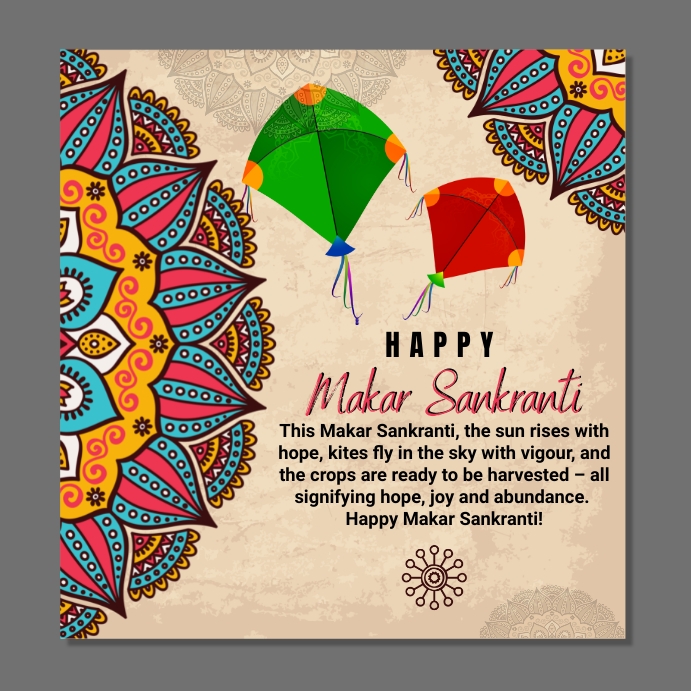Happy Makar Sankranti Template | PosterMyWall