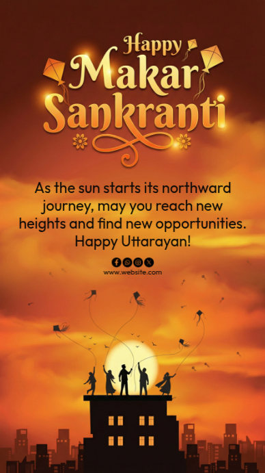 Happy Makar Sankranti Template | PosterMyWall