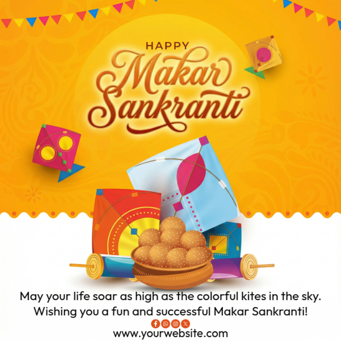 happy makar sankranti Template | PosterMyWall