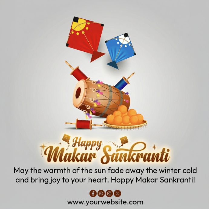 happy makar sankranti Template | PosterMyWall