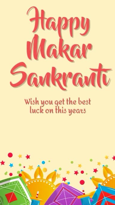 Copy of Happy Makar Sankranti Digital Display 9:16 | PosterMyWall