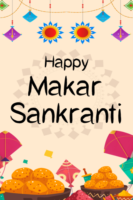 Plantilla de Happy makar sankranti template 2026 | PosterMyWall