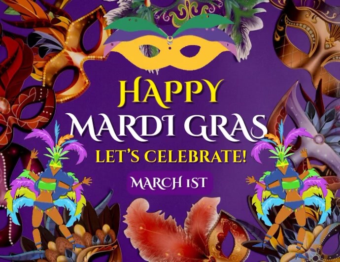 Happy Mardi Gras Template | PosterMyWall