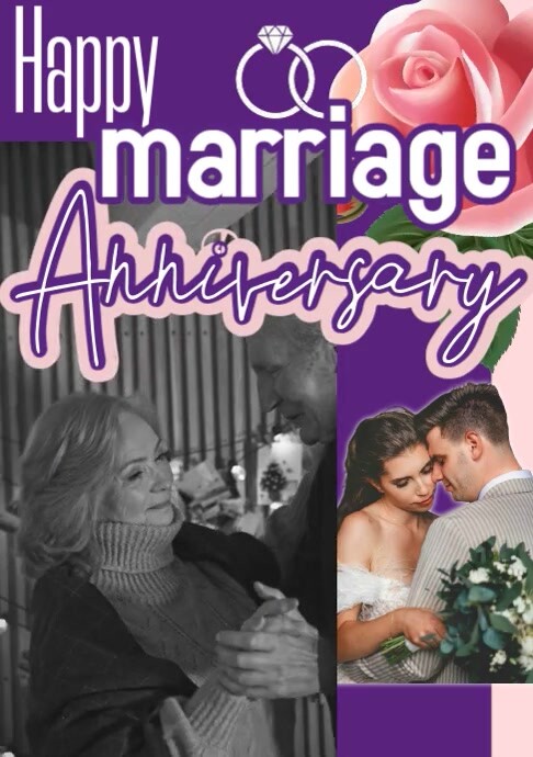 Happy Marriage Anniversary video Ad Template | PosterMyWall