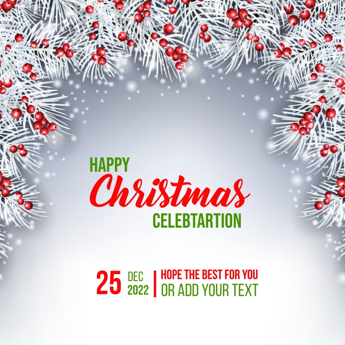 Happy Marry Christmas Design Template | PosterMyWall