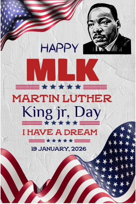 Happy martin luther king day template 2026 | PosterMyWall