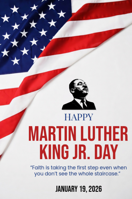 Happy Martin Luther king Jr day Template | PosterMyWall