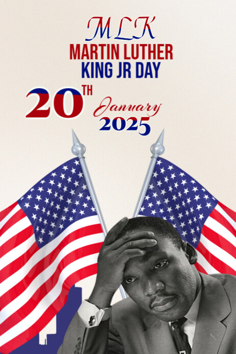 Happy Martin Luther King Jr Day Poster Template 2025 | PosterMyWall