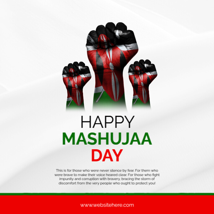Happy Mashujaa Day | Mashujaa day celebration Template | PosterMyWall