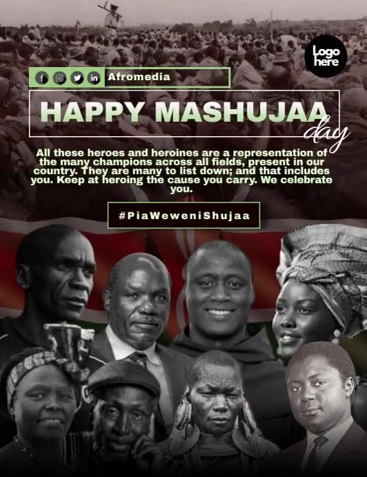 HAPPY MASHUJAA DAY KENYA POSTER (1) Template | PosterMyWall