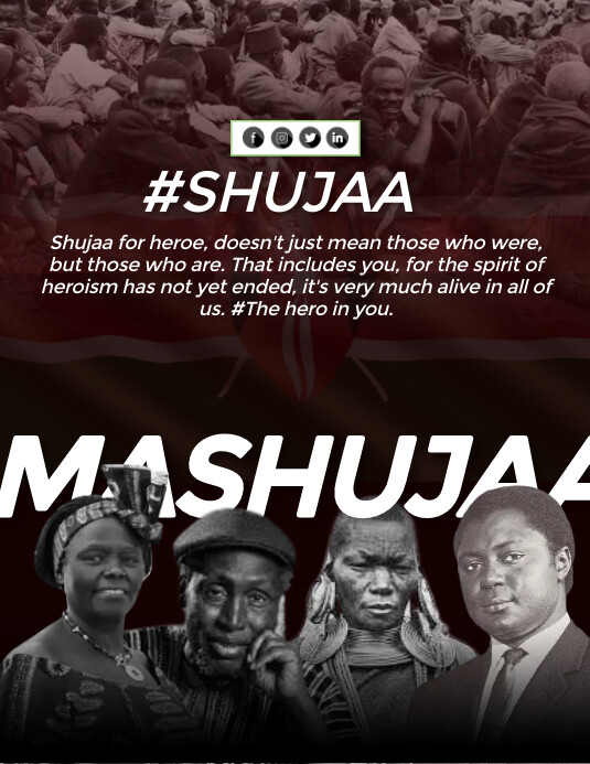 HAPPY MASHUJAA DAY KENYA POSTER Template | PosterMyWall
