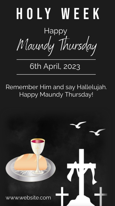 Copy of happy maundy thursday,happy holy thursday | PosterMyWall