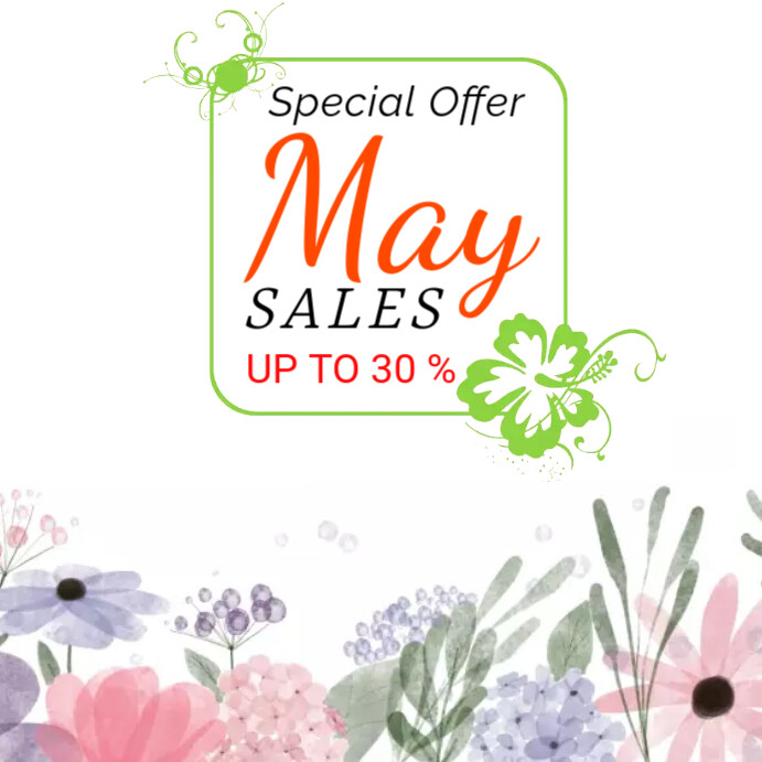 Plantilla de HAPPY MAY SALES | PosterMyWall