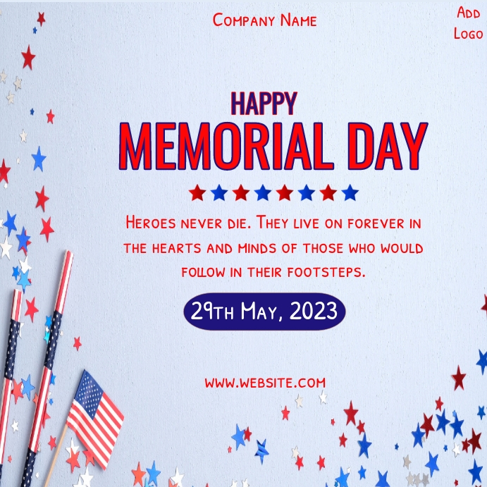 Plantilla de happy memorial day,memorial day greeting card | PosterMyWall