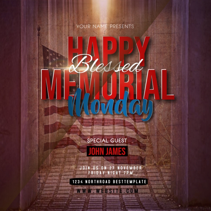 Copy of HAPPY MEMORIAL DAY AD TEMPLATE | PosterMyWall