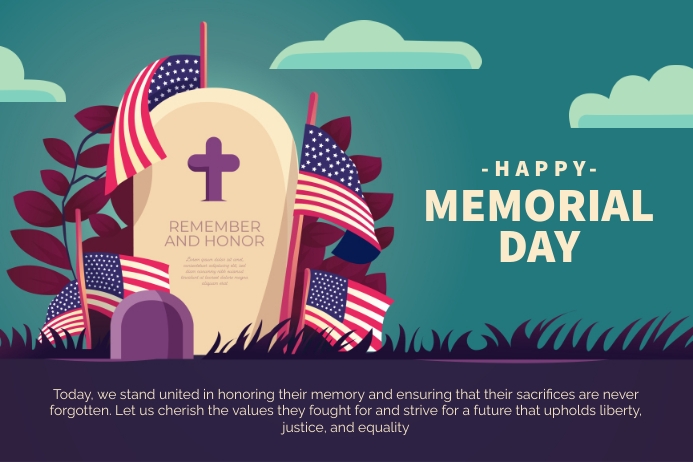 Happy memorial day banner design Template | PosterMyWall