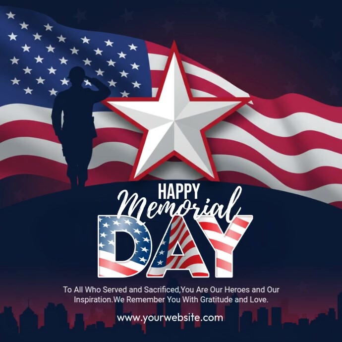 happy memorial day Template | PosterMyWall
