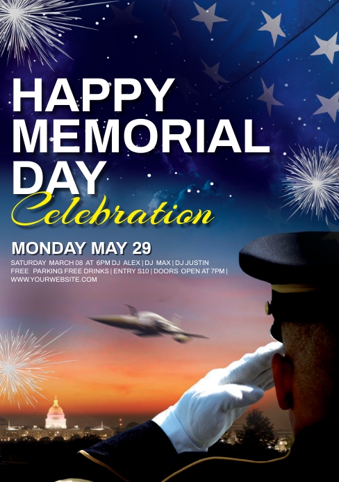 happy memorial day flyer Template | PosterMyWall