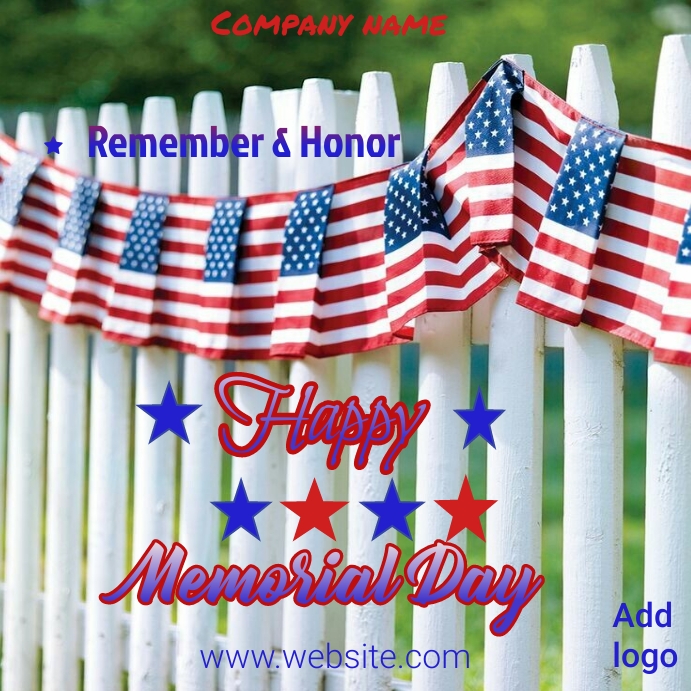 Happy memorial day instagram post Template | PosterMyWall