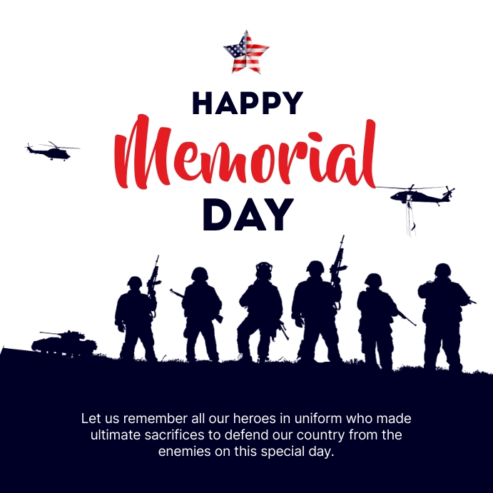 Happy Memorial Day Instagram Post Template | PosterMyWall