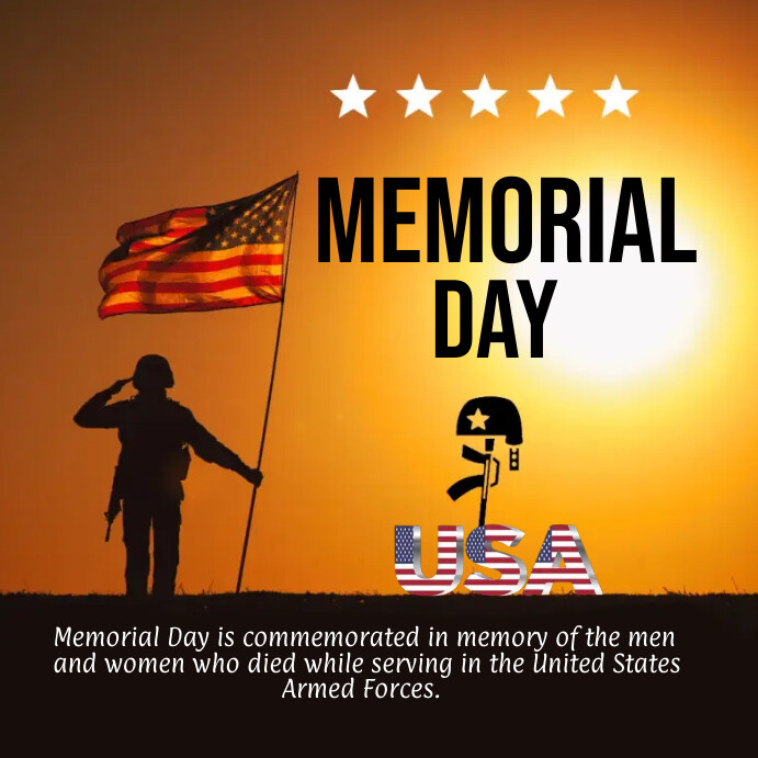 Happy Memorial day Instagram post Template | PosterMyWall